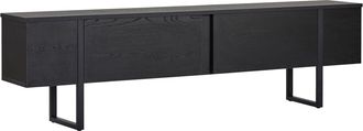 Habitat et Jardin Supporto Tv In Legno onera - 180 X 30 X 50 Cm - Nero / Legno Nero