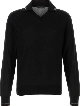 Dolce & Gabbana Homme, Pulls, Noir, Taille: XL Polo