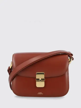 A.P.C. A. P.C. Mini sac bandouli&egrave;re Grace en cuir de vache lisse avec rabat et boucle