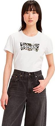 Levi's Femme The Perfect Tee T-Shirt, Floral Batwing - Bright White, XS