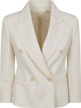 Max Mara Femme, Vestes, Blanc, Taille: 34 FR Dorico Short Jacket
