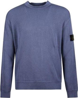 Stone Island Homme, Pulls, Bleu, Taille: XL Pull ras du cou avec logo