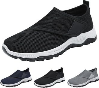 Generic Chaussures de marche &agrave; enfiler pour homme en maille respirante &agrave; fond plat, l&eacute;g&egrave;res et confortables, antid&eacute;rapantes, d&eacute;contract&eacute;es, athl&eacute;tiques, tenni