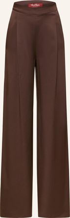 Max Mara Max Mara Studio Marlenehose Alpaca Aus Satin braun
