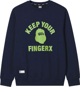 Fingercroxx sweat à imprimé graphique - Bleu