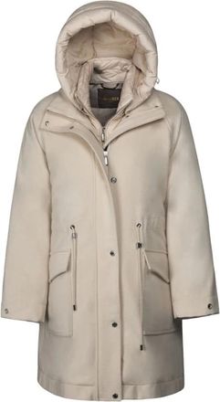 Moorer Femme, Manteaux, Beige, Taille: 40 FR Alimena-Le Parka