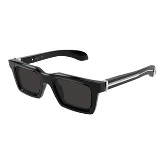 Alexander McQueen Schwarz/Graue Sonnenbrille Am0506S - - Accessories - Herren - Schwarzk - 50 MM