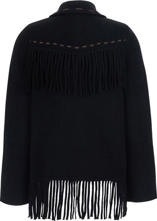 Guest In Residence Fringed Leather Jacket - Black