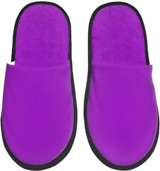 Generic Pantoufles En Coton Violet Foncé Antidérapantes Slippers Épais Pantoufles Pour DIntérieur Hiver Voyage L