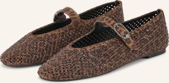 Kurt Geiger Mary-Jane-Ballerinas Mayfair Mit Schmucksteinen braun