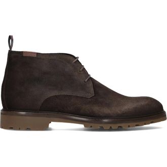 Floris Van Bommel Homme, Chaussures, Brun, Taille: 43 1/2 EU Bottines &agrave; lacets en daim marron