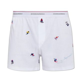Dsquared2 Homme, Sous-v&ecirc;tements, Blanc, Taille: 2XL Snowy Dream Boxer