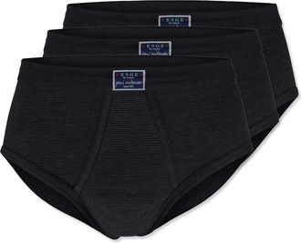 Esge 53-420 Jeans das original Sportslip mit Eingriff Gr 5-9 3er Pack Größe 9 (3XL), Farbe schwarz