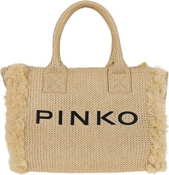 Pinko Pinko, Femme, Sacs, Beige, Taille: ONE Size Beach Shopper Rafia