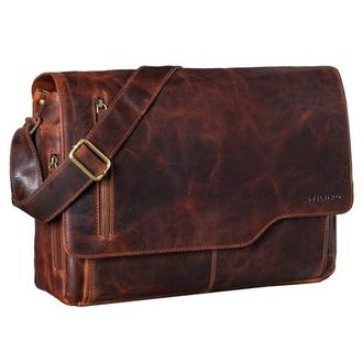 STILORD Marlon Sac en Cuir pour Hommes Travail Universit&eacute; Sac de Bureau Vintage Bandouli&egrave;re Sacoche dOrdinateur Portable 15,6 Pouces, Couleur:Bordeaux - Marro