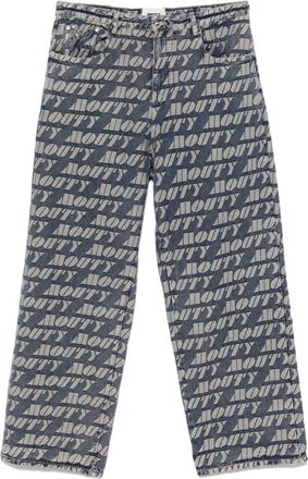 Mouty Lockere Jeans mit Jacquard-Logo - Blau