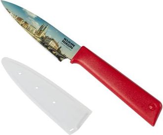 Kuhn Rikon COLORI+ RÜSTMESSER ZÜRICH (LIMITED EDITION SWISS), gerade Klinge, Klinge aus Edelstahl