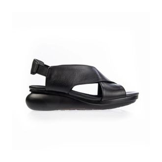 Camper Schwarze flache Ledersandalen f&uuml;r Damen - - Shoes - Damen - Schwarzk - 38 EU