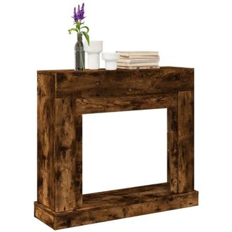 vidaXL Kaminumrandung R&auml;uchereiche 100x30x87,5 cm Holzwerkstoff Vidaxl