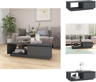 vidaXL Table basse gris 110x50x33,5 cm bois de pin massif - Table Basse - Meuble Salon - Table Dappoint - Table Bois - Table Grise