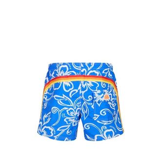 Sundek Short de bain imprim&eacute; &agrave; bandes contrastantes