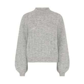 Bruuns Bazaar Round-Neck Strickwaren - - Knitwear - Damen - Grau - S