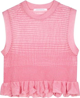 Cecilie Bahnsen Femme, Tops, Rose, Taille: 42 FR Crop Top