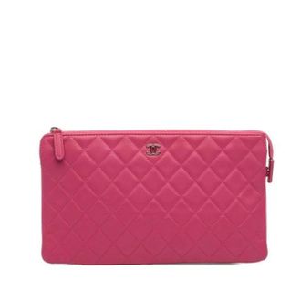 Chanel Pochette en cuir Pre-owned - Femme - Pre-owned - Rose - Taille: ONE Size