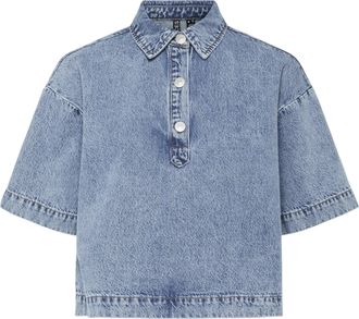 Pieces Pckenya Ss A-Shape Denim Top Noos Bc
