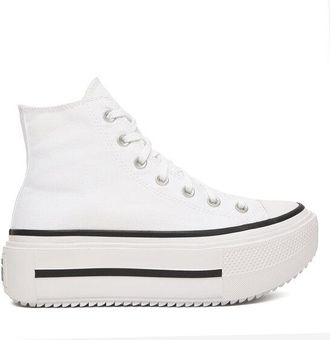 Converse Sneakers aus Stoff Chuck Taylor All Star Lift Double Stack A12976C Weiß