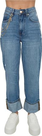 Fracomina Femme, Jeans, Bleu, Taille: W26 Boyfriend Cropped Jeans