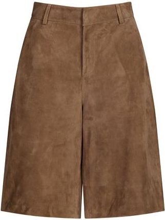 Saison 1865 Bermuda droit en cuir
