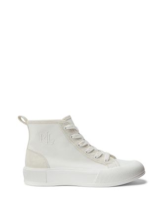 Ralph Lauren DAKOTA CANVAS & SUEDE HIGH-TOP SNEAKER