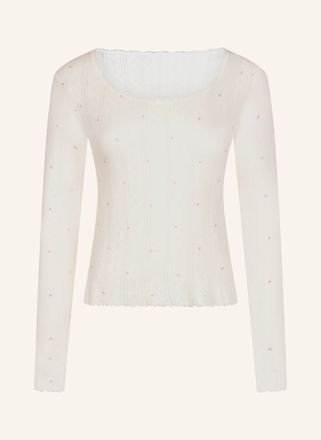 Hunkem&ouml;ller Hunkem&ouml;ller Schlafshirt Pointelle weiss