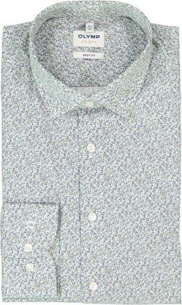 Olymp Herren Hemd gr&uuml;n Baumwoll-Stretch