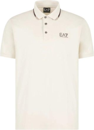 Emporio Armani Emporio Armani Ea7, Homme, Tops, Beige, Taille: XL Polo d&eacute;t&eacute; en jersey &agrave; blocs de couleur