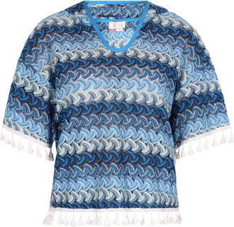 Izia Kapuzenpullover Damen Blau Mehrfarbig