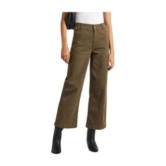 Pepe Jeans London Gr&uuml;ne Culotte Weite Hosen - - Trousers - Damen - Gr&uuml;n - W25 L30