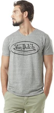 Von Dutch Tee Shirt Homme 100% Coton, T-Shirt Homme Tyron, Regular Fit & Col V, Taille XL