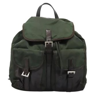 Prada Pre-owned Nylon sacs-dos - Femme - Pre-owned - Vert - Taille: ONE Size