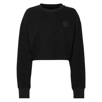 Plein Sport Femme, Sweatshirts et sweats &agrave; capuche, Noir, Taille: 40 FR Cropped SweaT-shirt