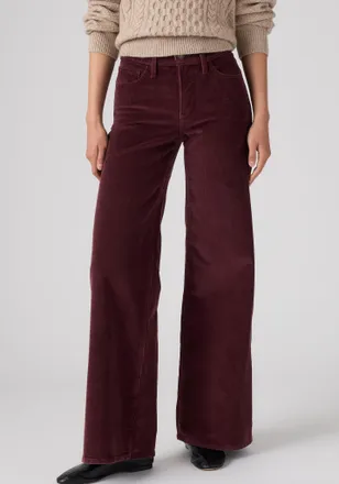 Levi's Cordhose LEVIS 318 SHAPING WIDE LEG, Damen, Gr. 27, L&auml;nge 30, rot (sassafras), Cord, Obermaterial: 98% Baumwolle, 2% Elasthan, unifarben, weit lang, H