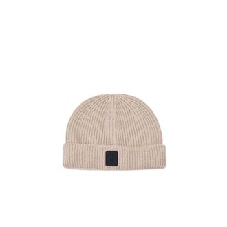 Neil Barrett Homme, Accessoires, Beige, Taille: ONE Size Bonnet de pêcheur en cachemire avec insigne éclair