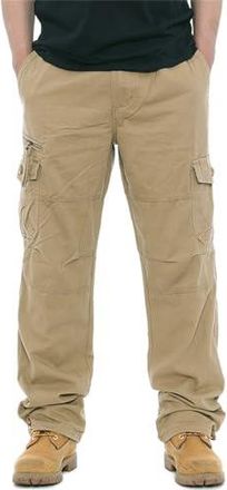 Generic Pantalon cargo doublé en polaire chaude pour homme - Pantalon de combat rétro camouflage imprimé - Pratique, pantalon de travail - Jambe droite - Pant