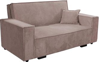 Mirjan24 Sofa Viva Star Cord III mit Schlaffunktion, 3 Sitzer Polstersofa mit Bettkasten inkl. Kissen, Schlafsofa, Bettsofa, Sofagarnitur, Farbauswahl, Wohnlan