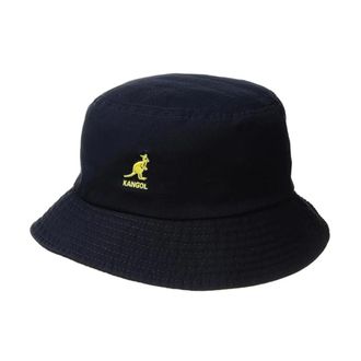 Kangol Femme, Accessoires, Bleu, Taille: S Chapeau Seau en Coton Bleu Marine Lavé
