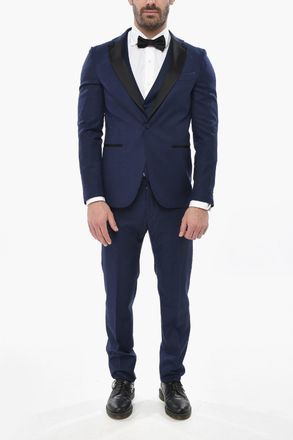 Corneliani CC COLLECTION 3-Teiliger Festlicher Anzug REWARD Mit Satinrevers Corneliani