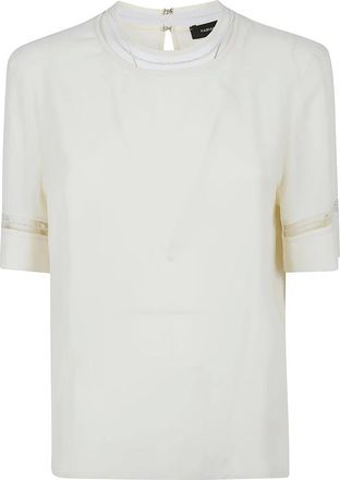 Fabiana Filippi Femme, Tops, Jaune, Taille: 38 FR Top &agrave; manches courtes