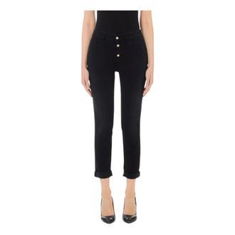 Liu Jo Monroe H.w. Cropped Jeans - - Jeans - Damen - Schwarzk - W30