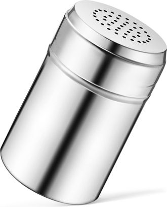 Cabilock Edelstahl Gew&uuml;rzstreuer in Gro&szlig;er Gr&ouml;&szlig;e Mit Dosierl&ouml;chern Und Schraubdeckel Salz Und Pfefferbeh&auml;lter F&uuml;r K&uuml;che Und Gastronomie